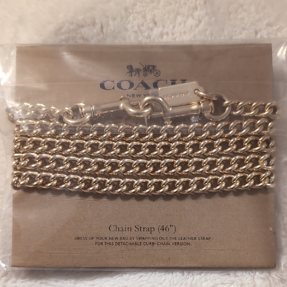 Coach | Other | Coach Luxurious Gold Chain Strap | Poshmark